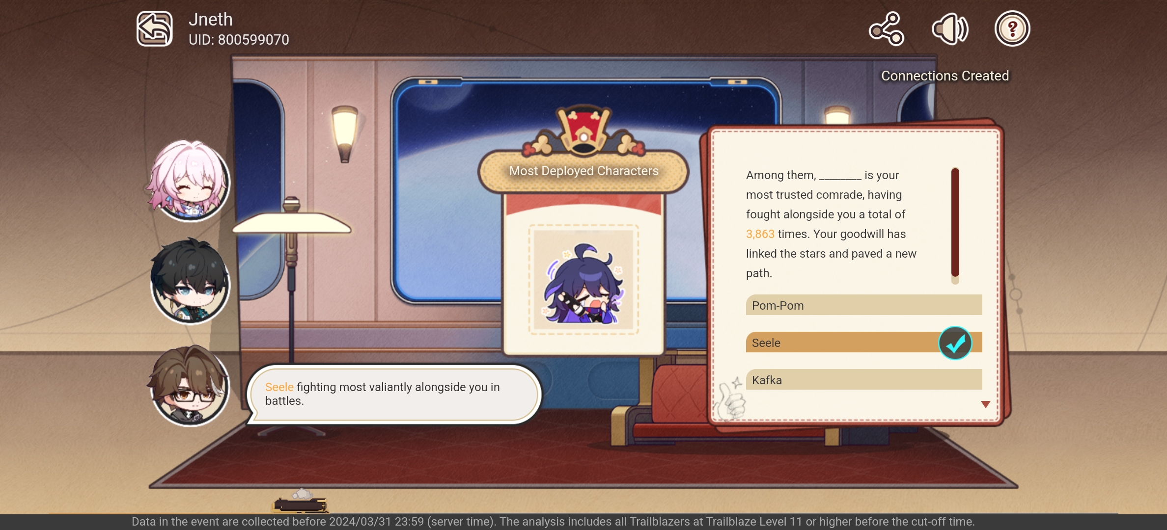 Seele is the one who often accompanies me on my journey..!!! Honkai ...