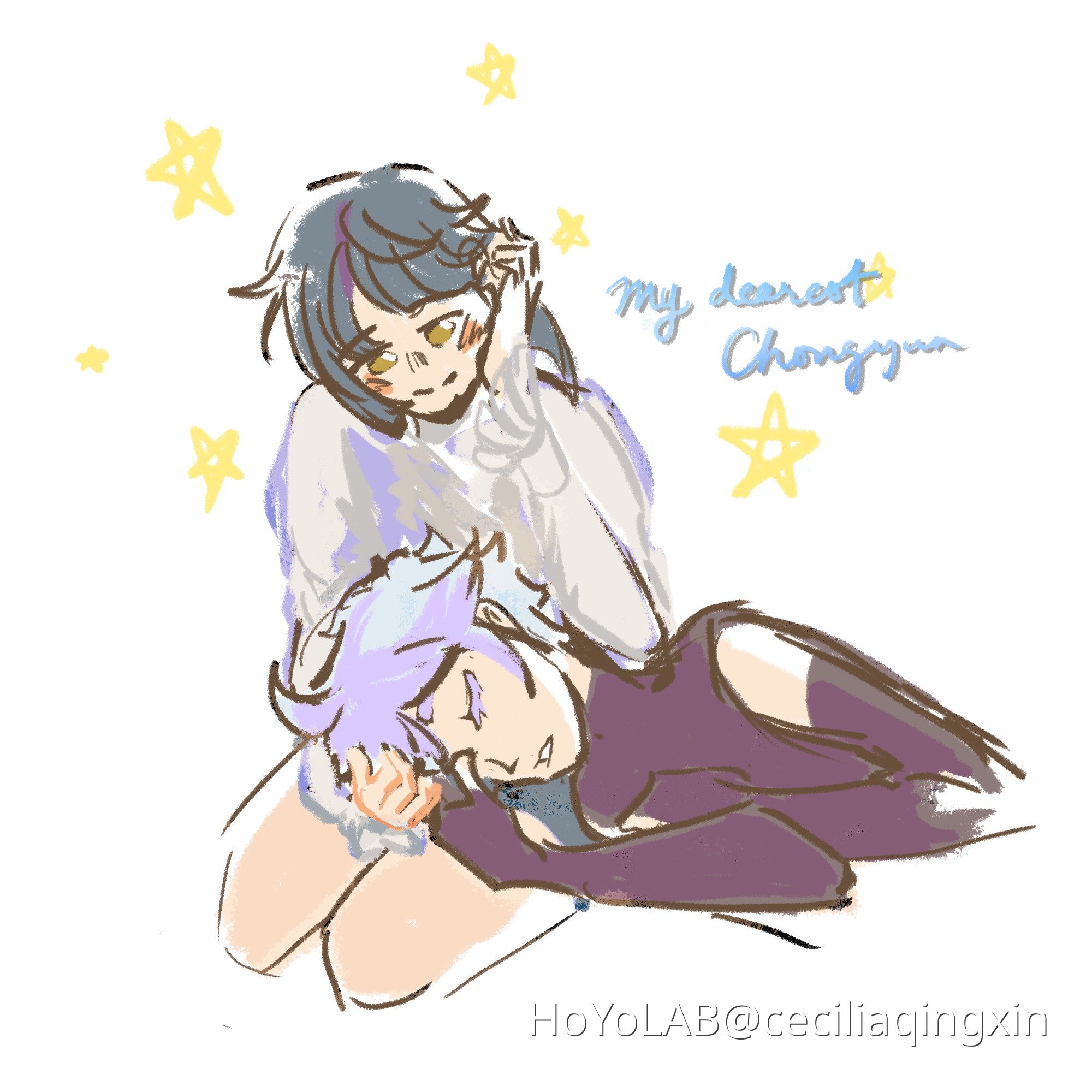 “language of flowers in hues of blue” (a self-indulgent brainrot ...