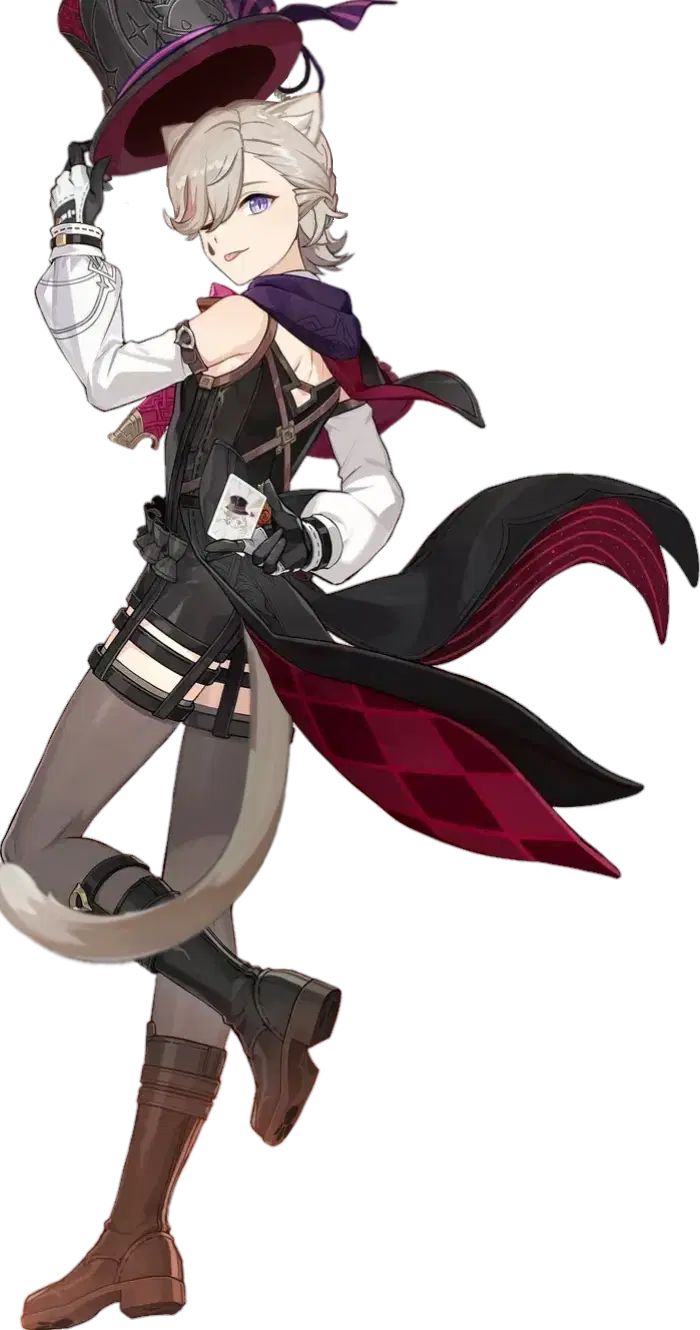 Lyney if he was a cat like Lynette Genshin Impact | HoYoLAB