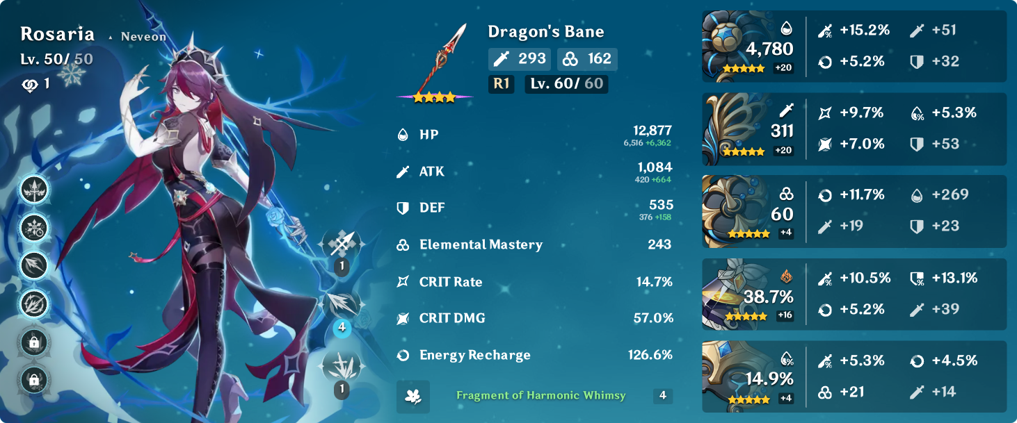 Arlecchino build on Rosaria Genshin Impact | HoYoLAB