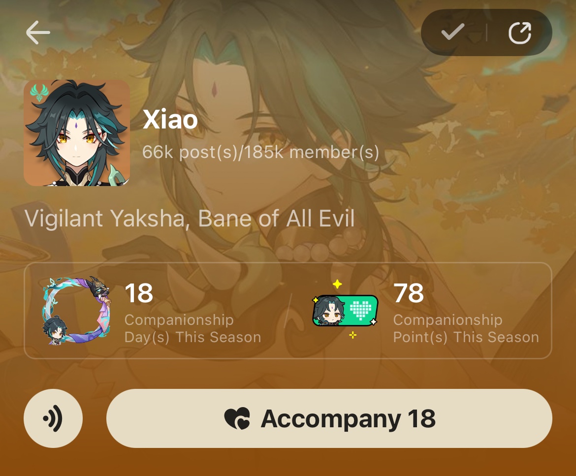 day 18 of posting for Xiao badge Genshin Impact | HoYoLAB