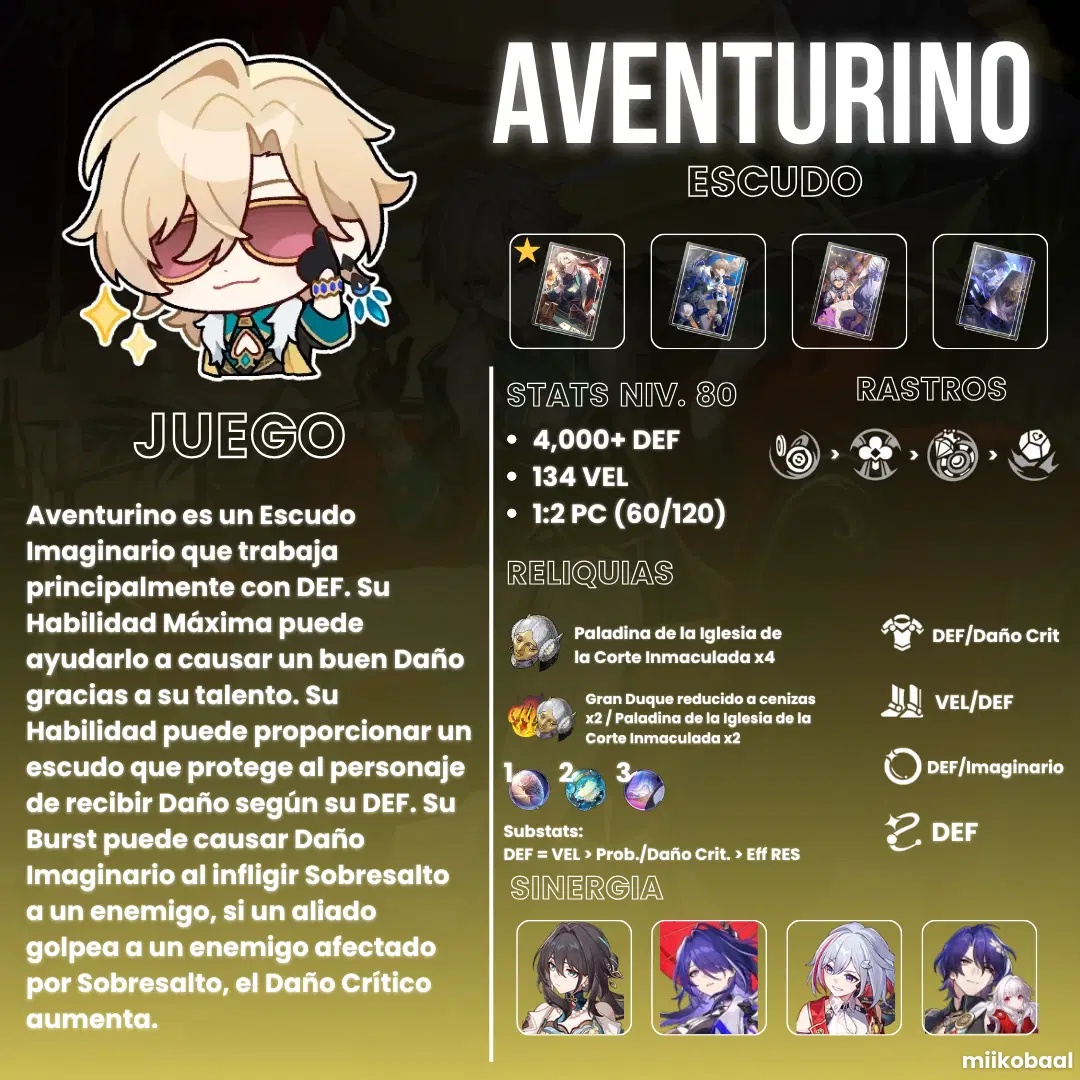 [HSR 2.1] Aventurine Build 🎰 | Shielder Honkai: Star Rail | HoYoLAB