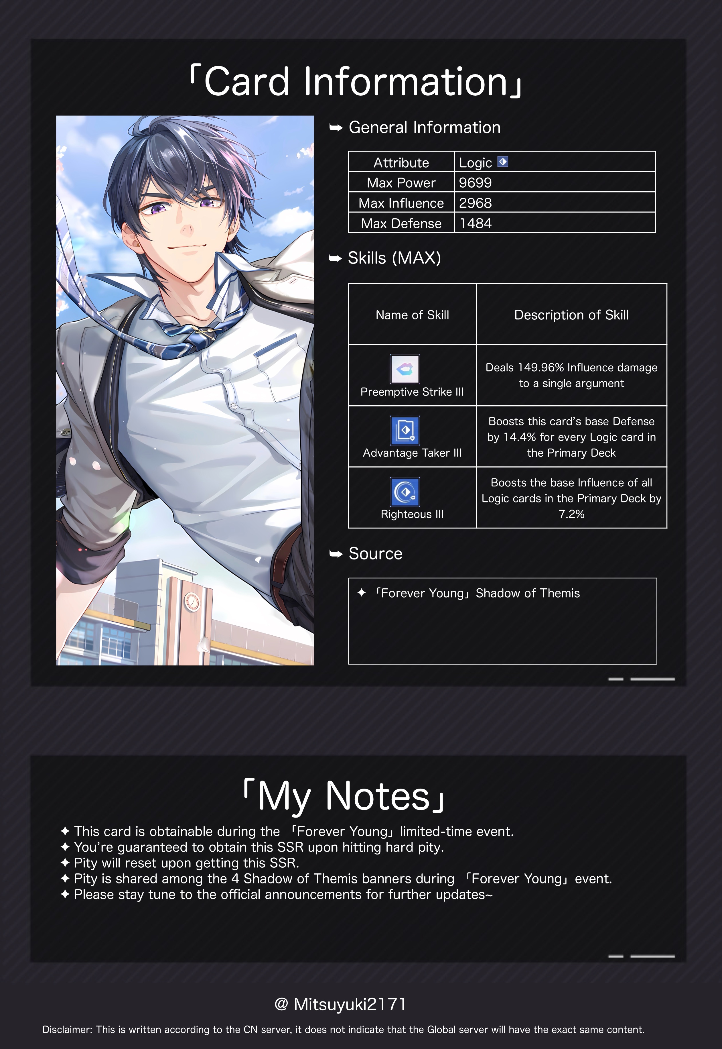 Marius【SSR • Logic • 纸翼承梦】Card Information + HD Wallpaper Edits Tears of Themis | HoYoLAB