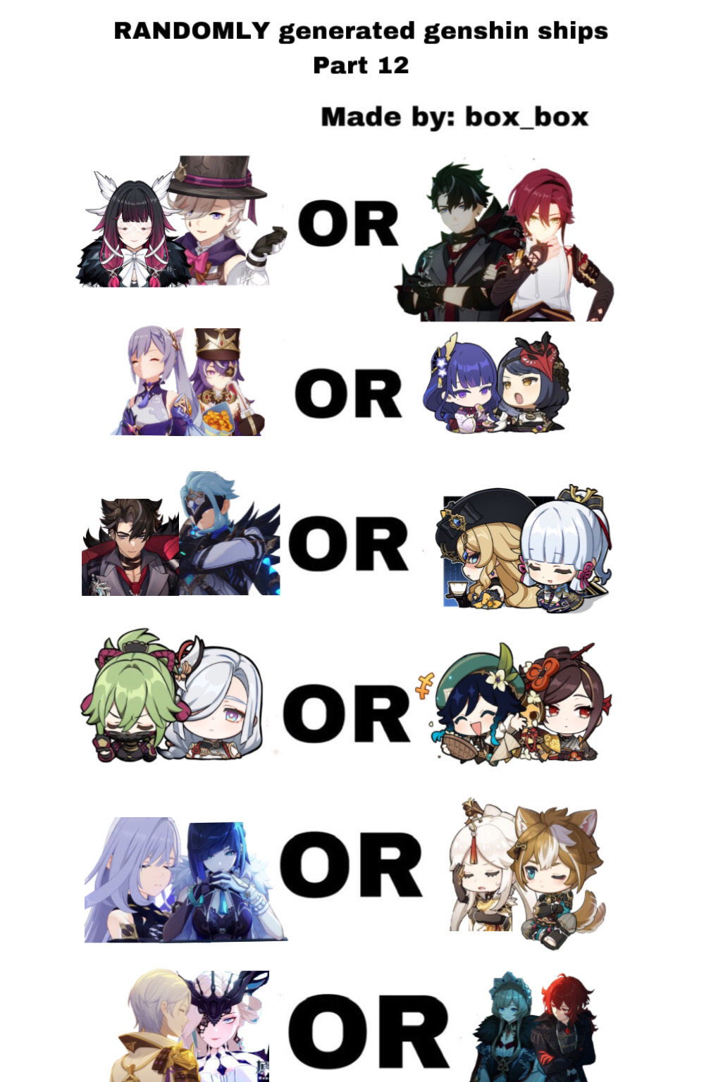 Randomly generated genshin ships, part 12🤍 Genshin Impact | HoYoLAB