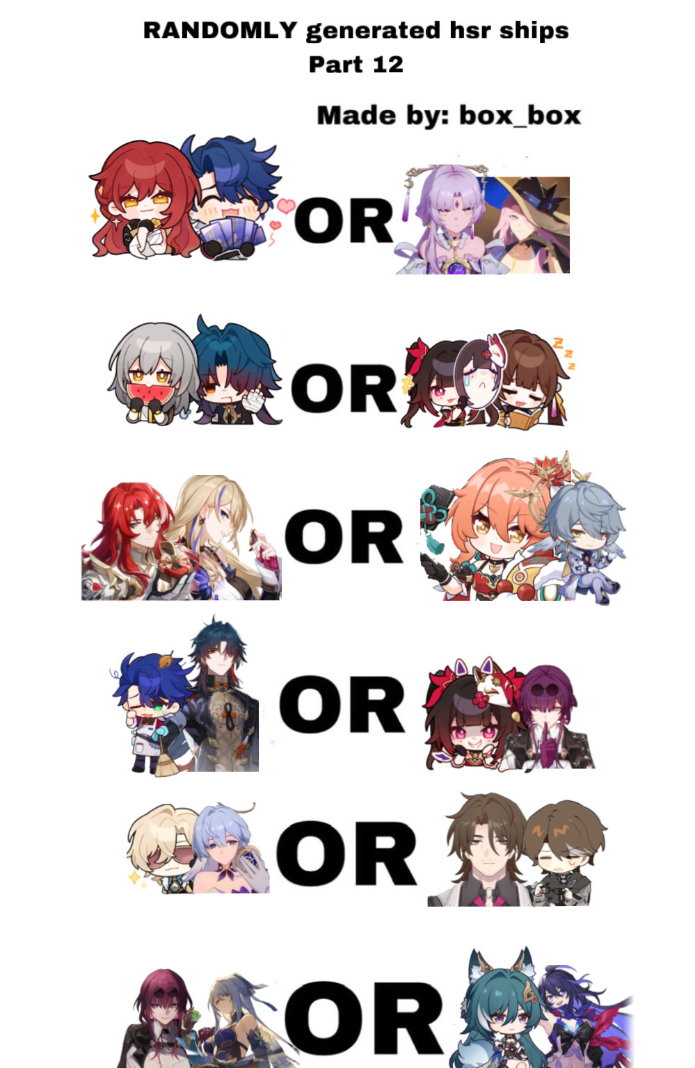 RANDOMLY generated hsr ships,part 12🩵 Honkai: Star Rail | HoYoLAB