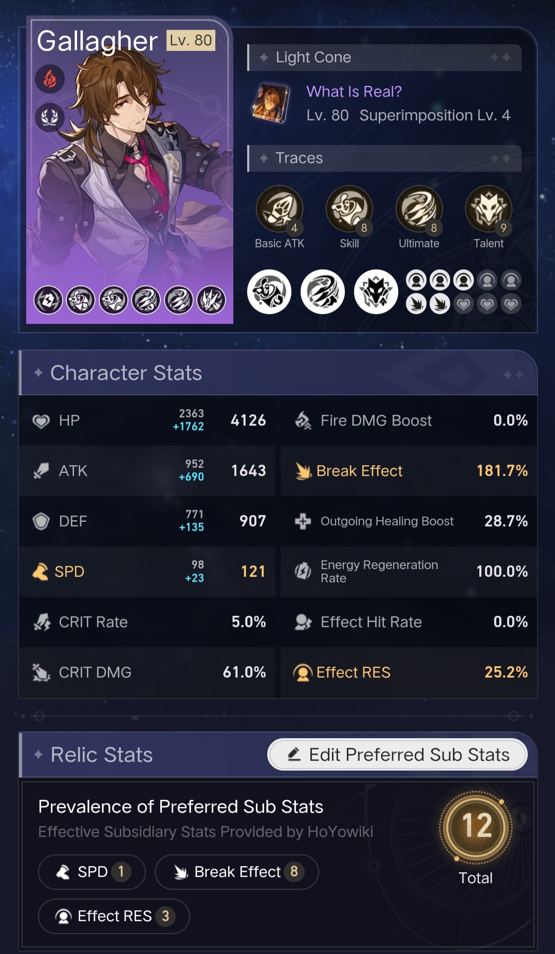 how's my gallagher build? Honkai: Star Rail | HoYoLAB