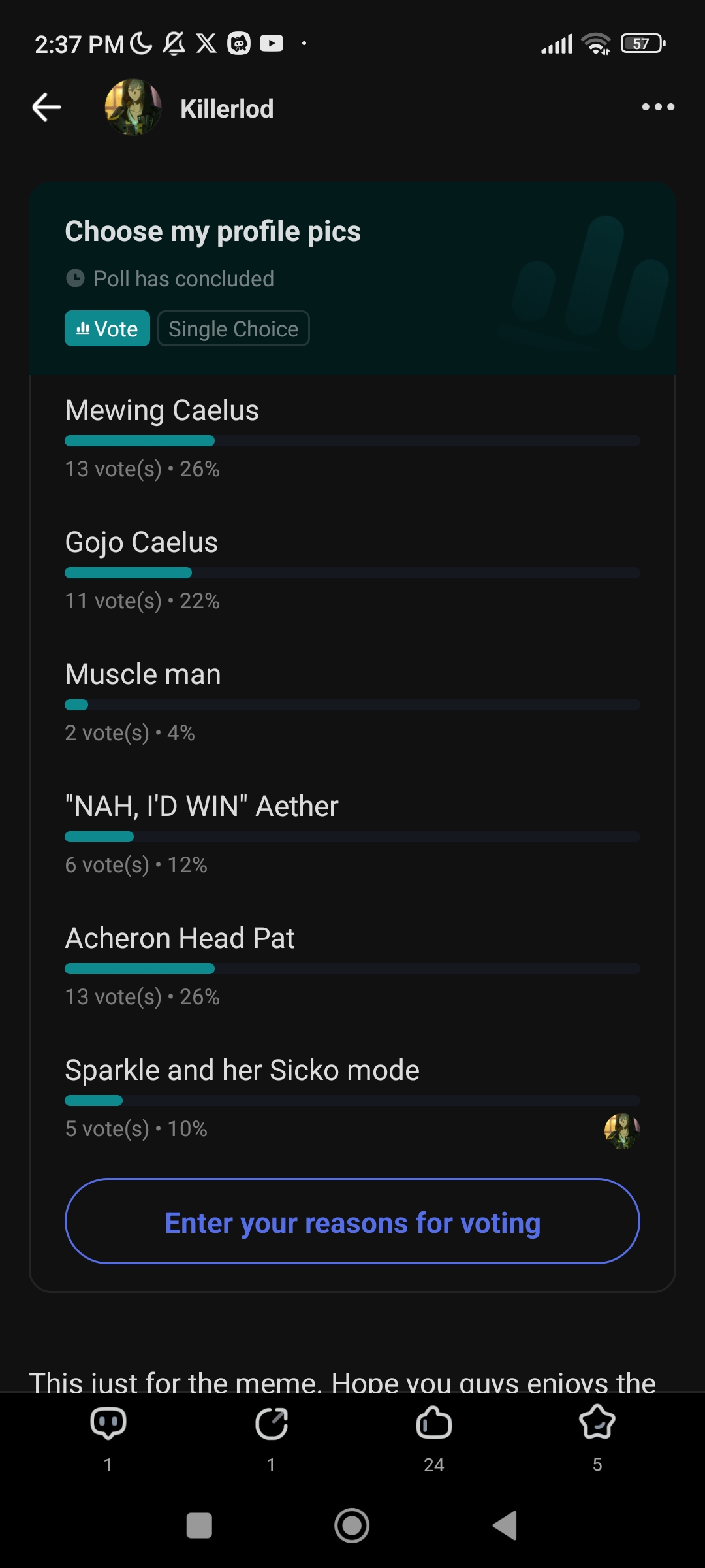 So this is gonna be my new profile pic (I did a coin flip. Head ...