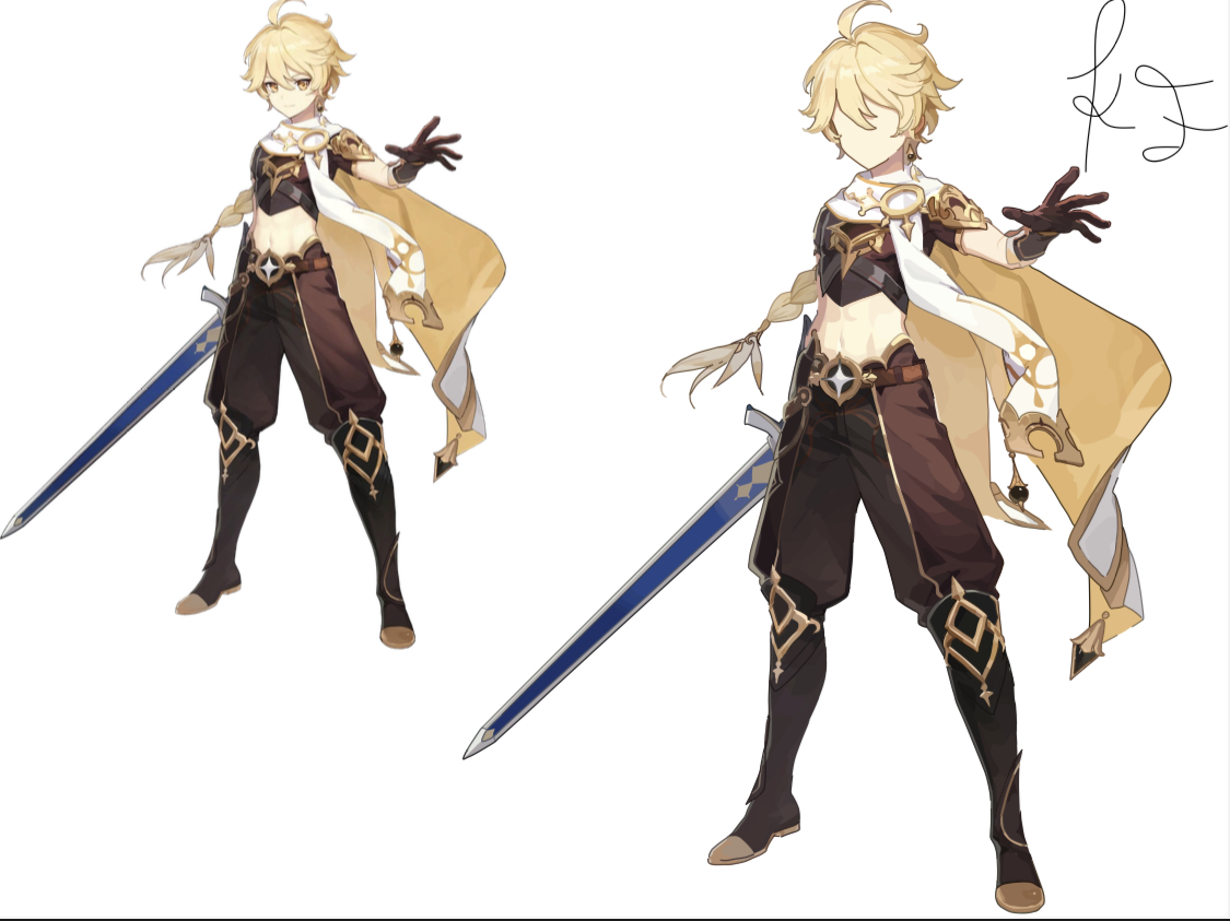 Male traveler (Aether) pop art Genshin Impact | HoYoLAB