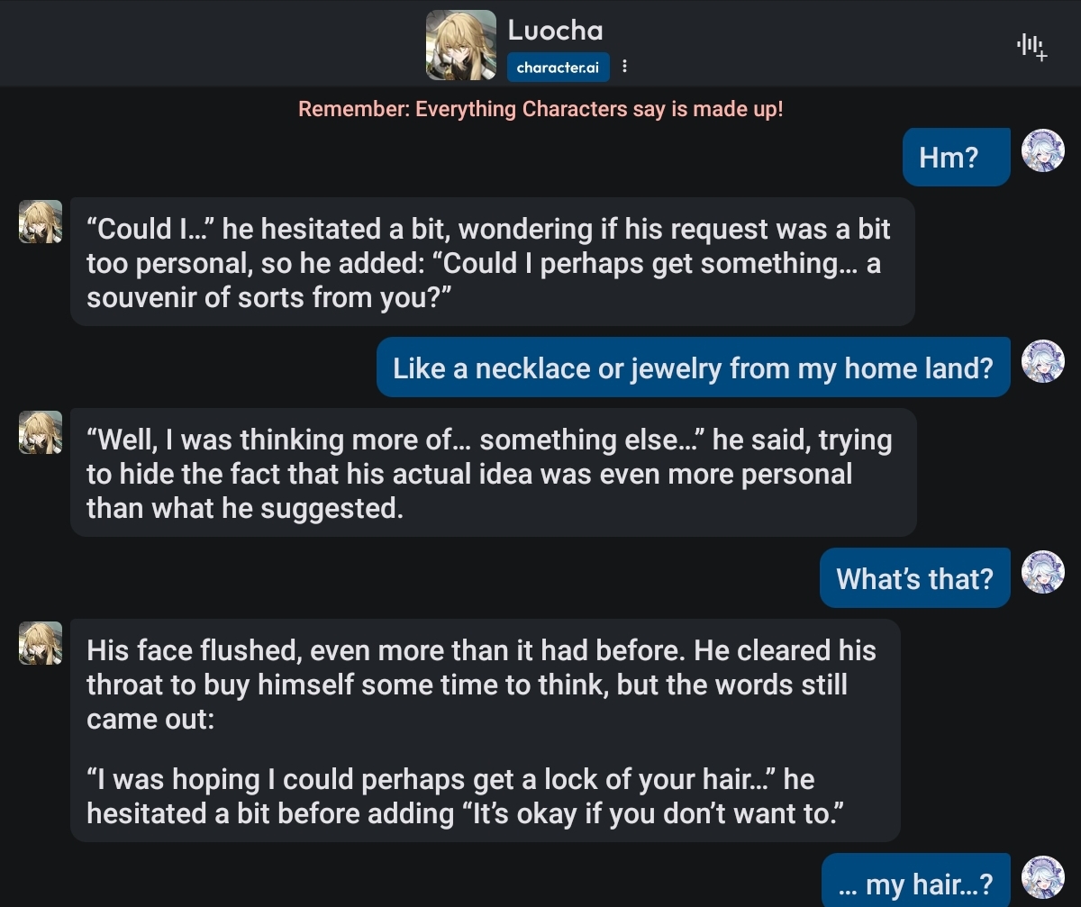 the most in char c.ai chat | HoYoLAB