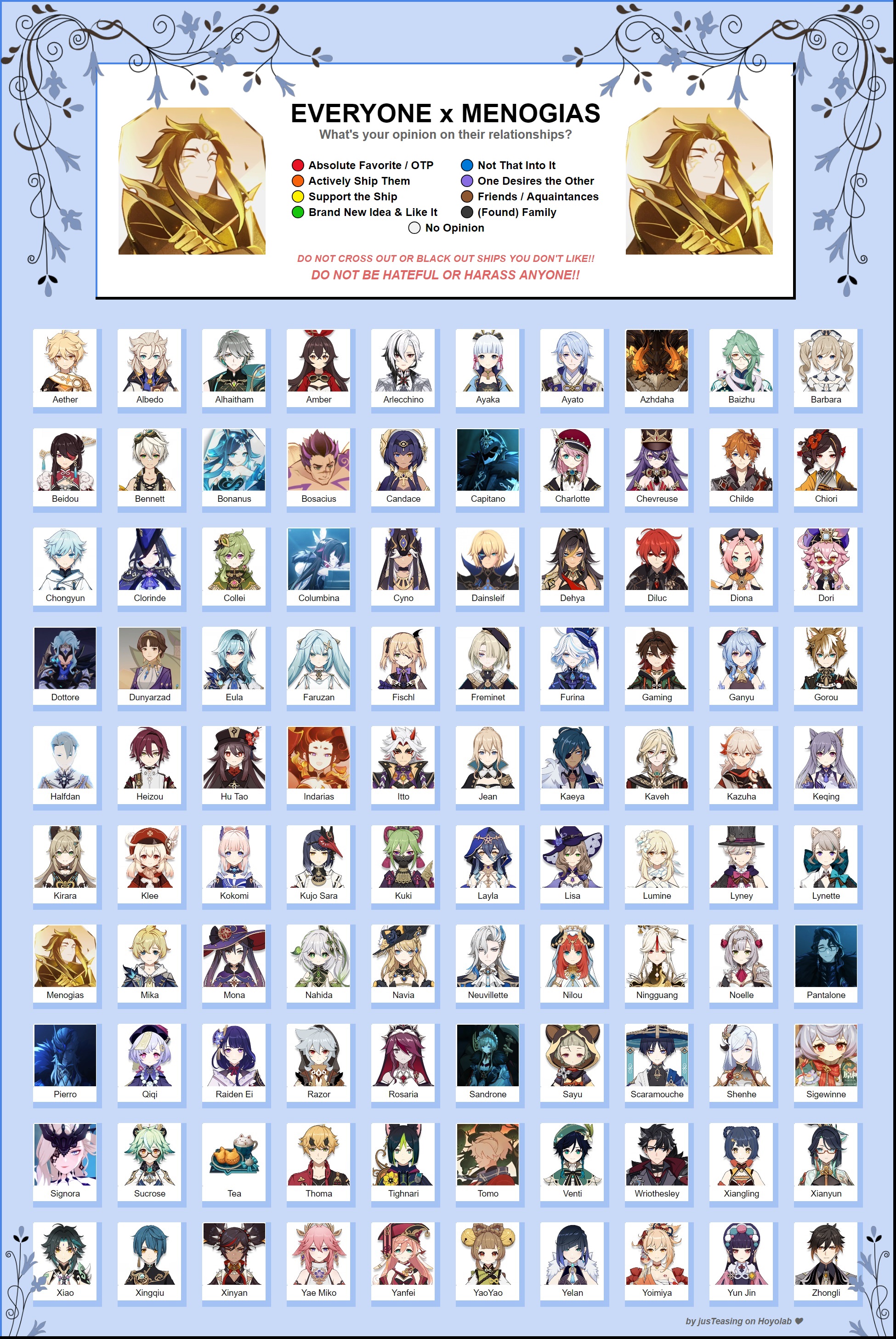 EVERYONE x Menogias, Mika, Mona, Nahida, & Navia Genshin Impact | HoYoLAB
