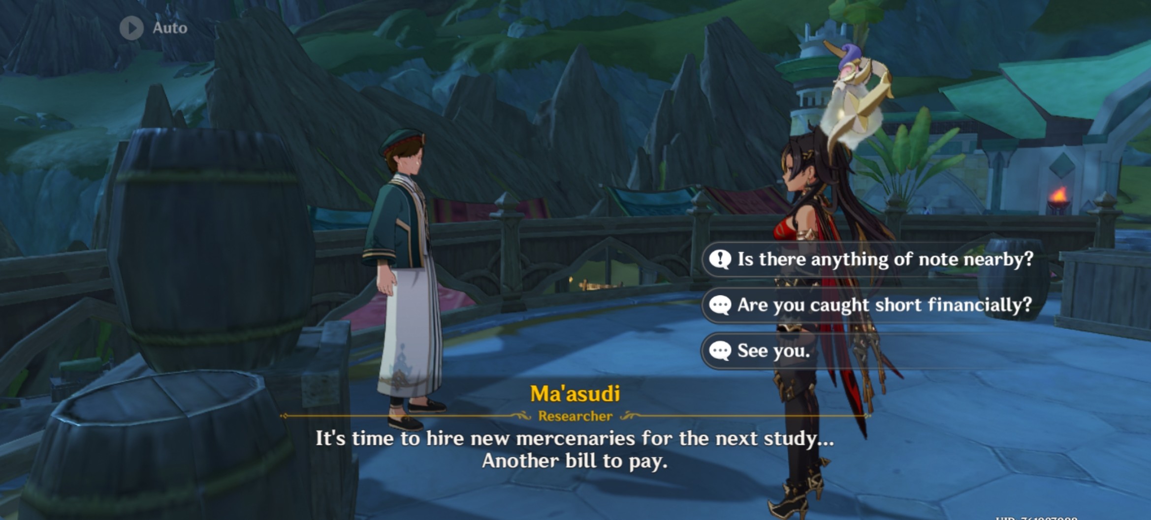 Anyone know what this unusual npc response is for? Genshin Impact | HoYoLAB