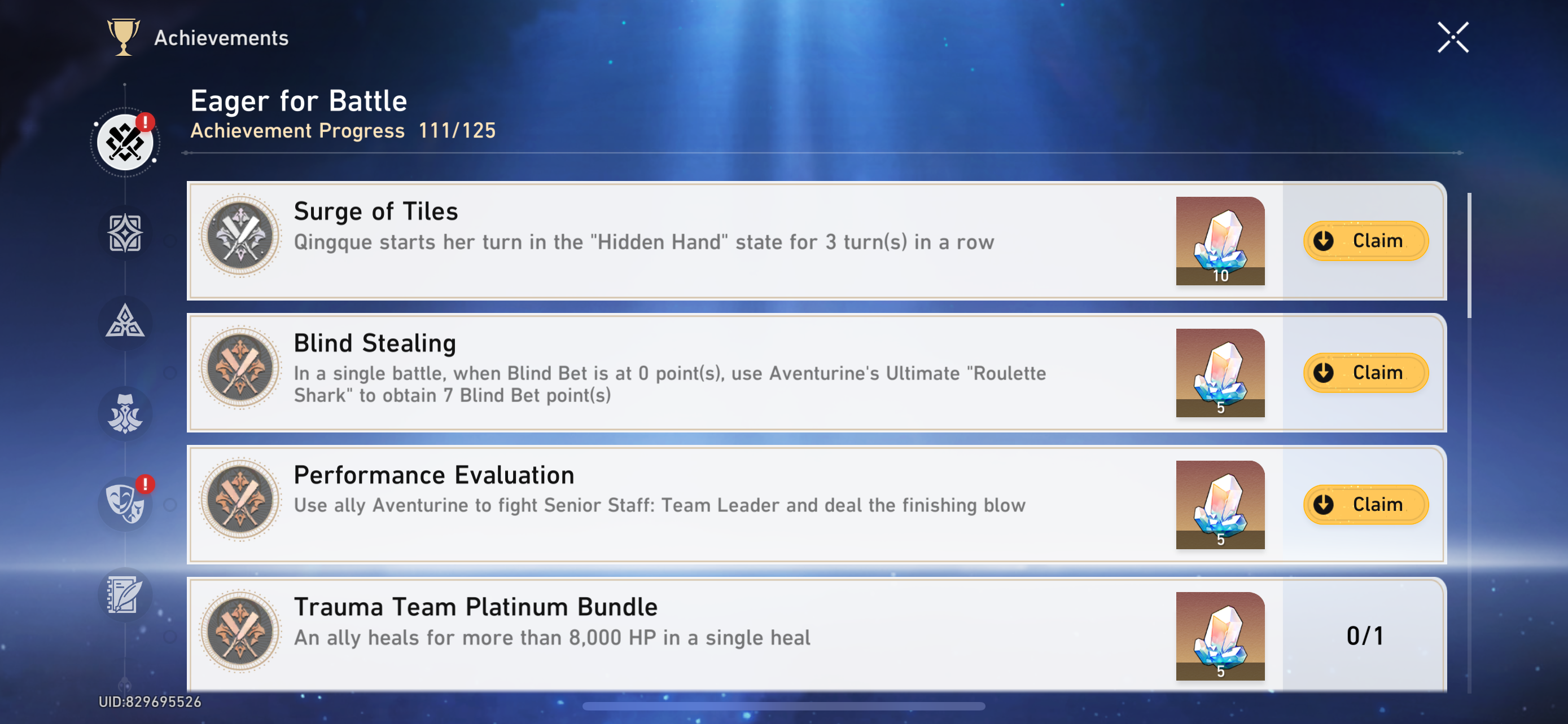 Random achievements from FH Honkai: Star Rail | HoYoLAB