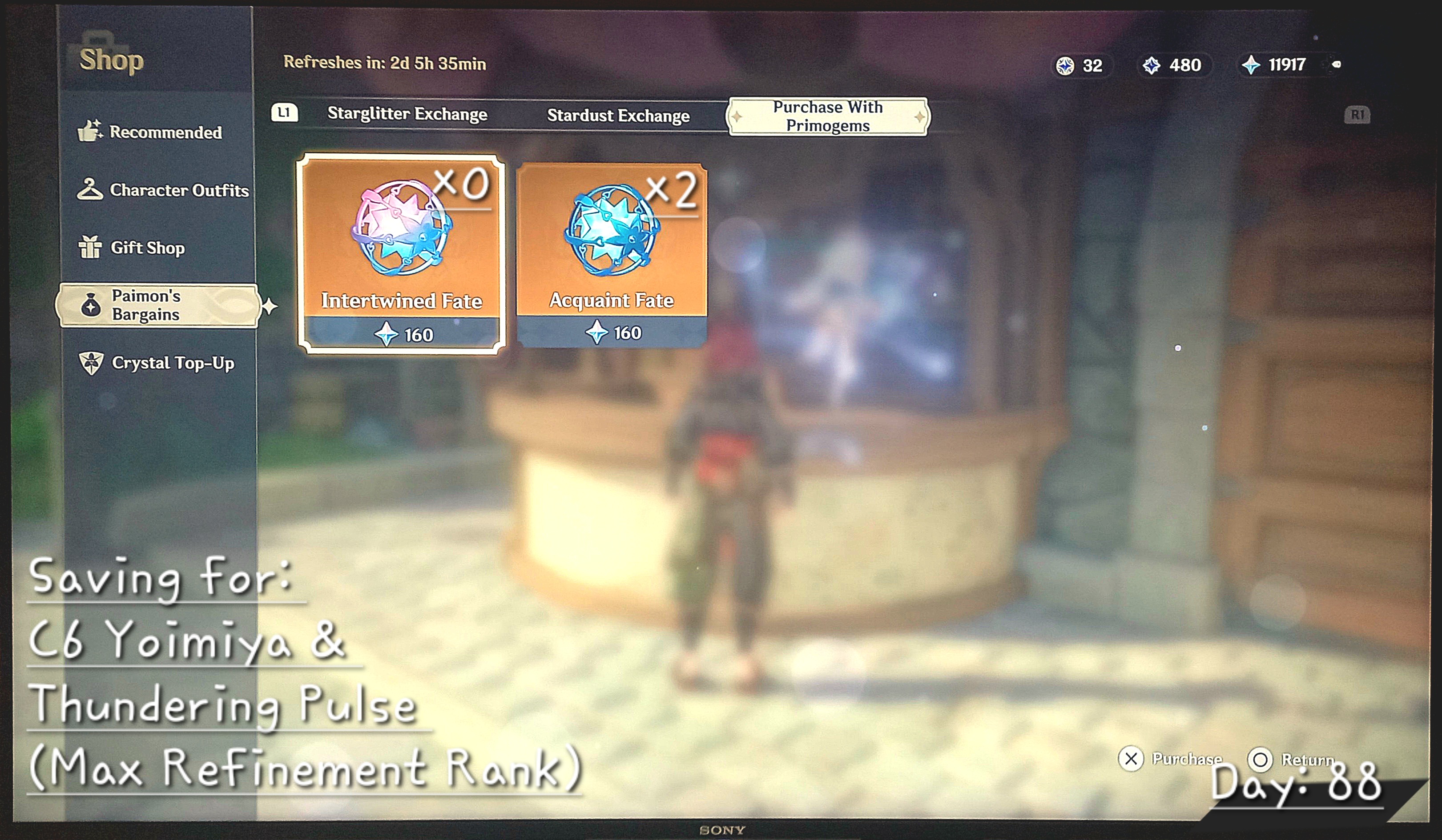 Saving for C6 Yoimiya & Thundering Pulse (Max Refinement Rank) Day: 88 ...
