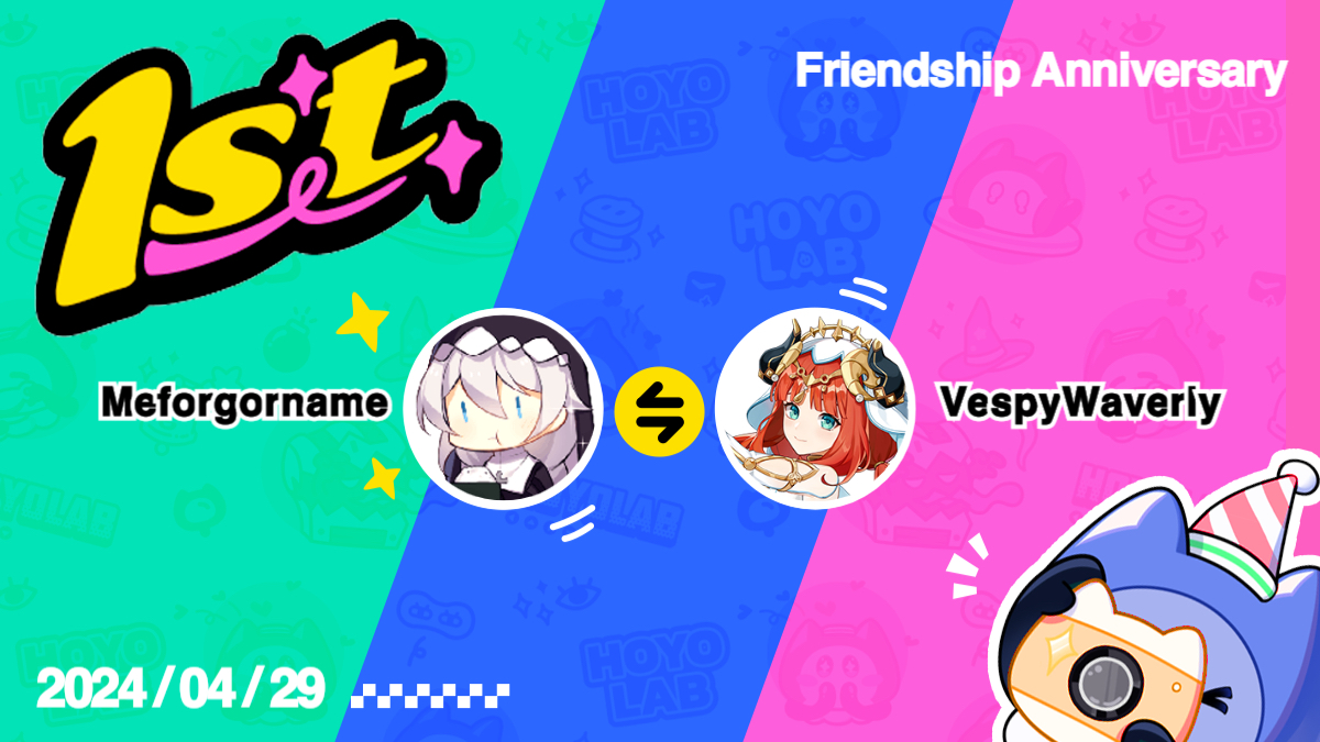 Friendship Milestone Anniversary | HoYoLAB
