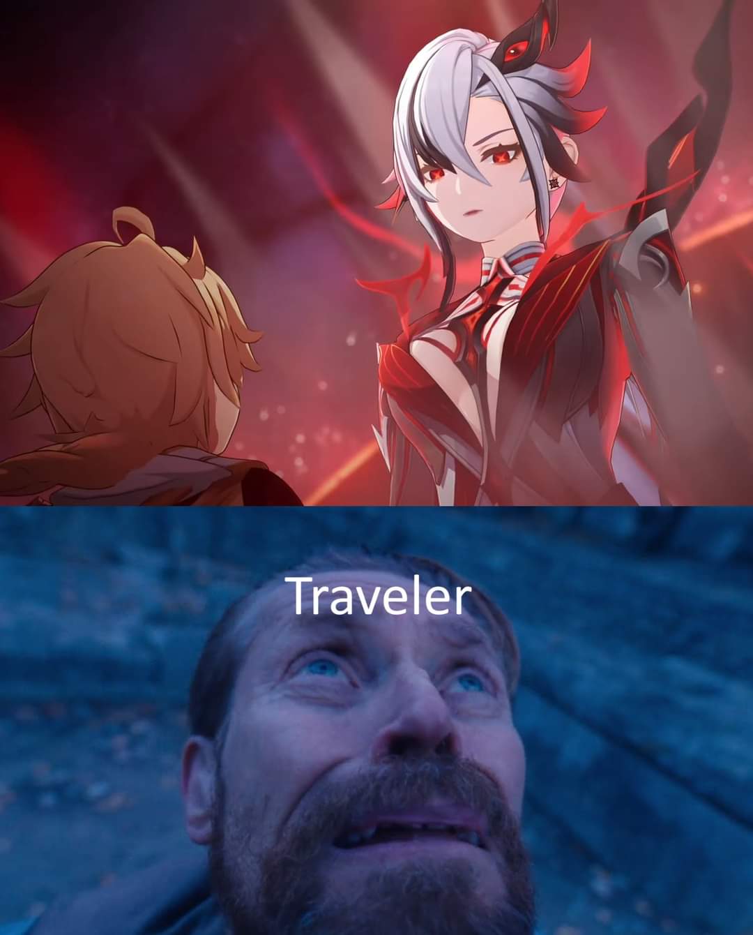 The Traveler fighting Arlecchino Genshin Impact | HoYoLAB