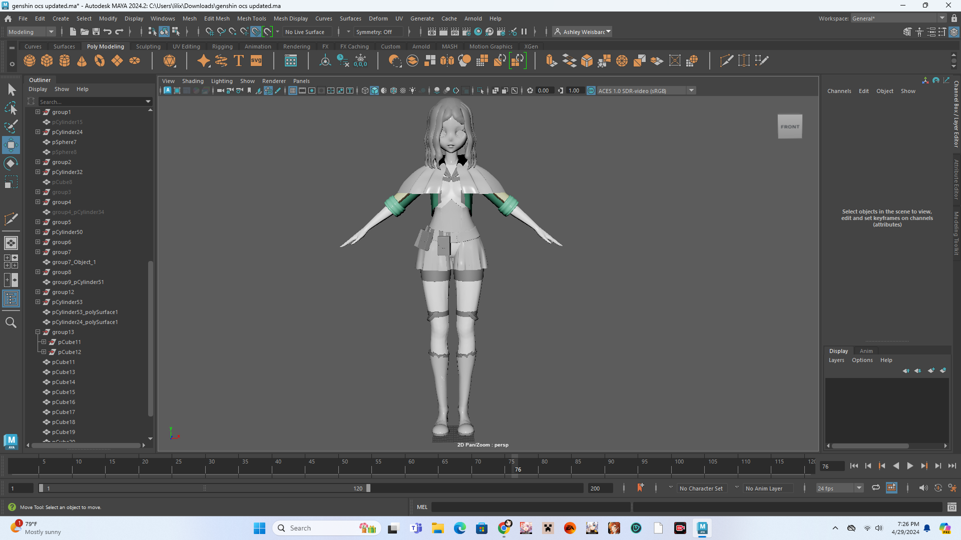 update on my genshin oc 3d model Genshin Impact | HoYoLAB