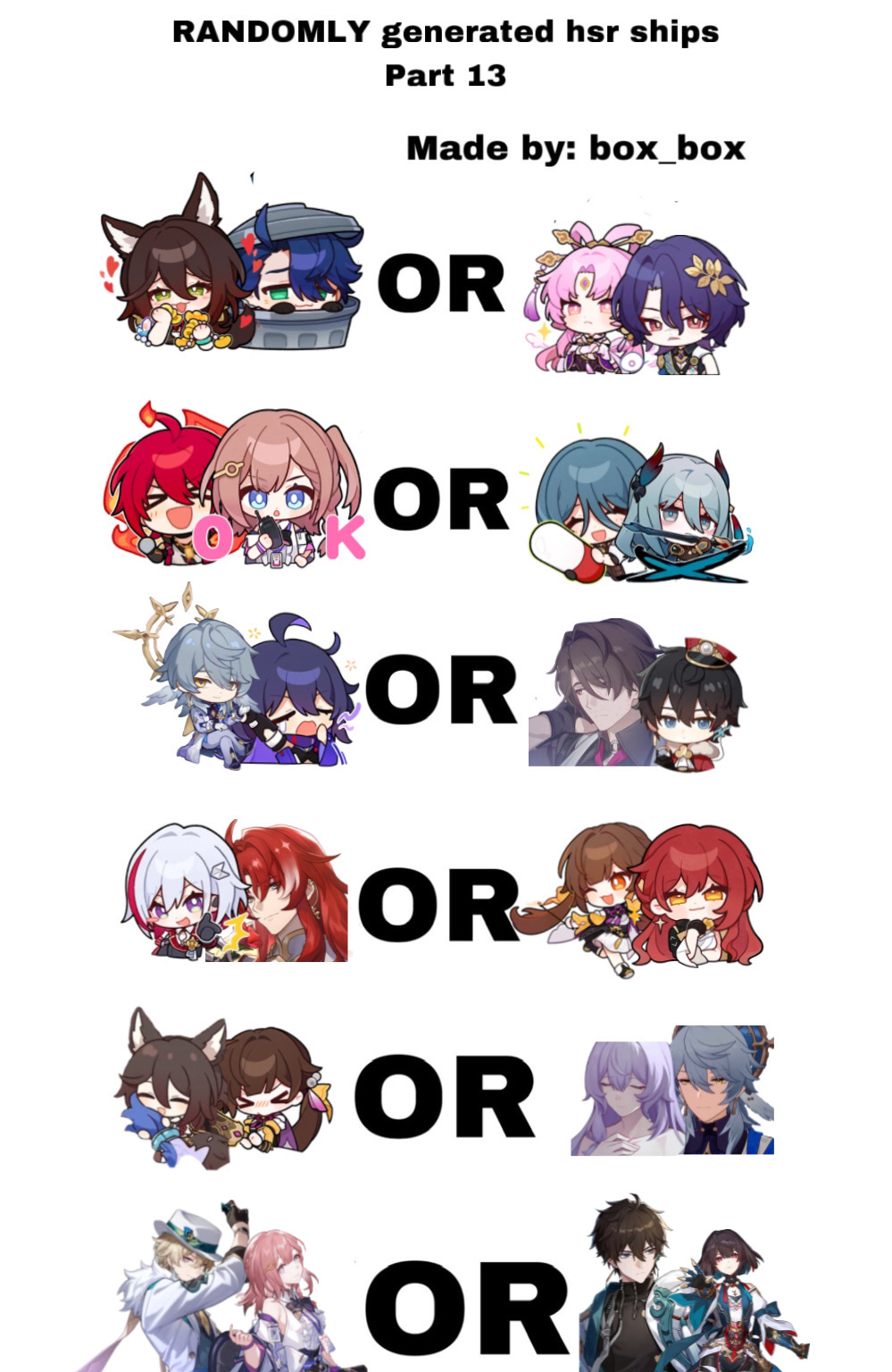 Randomly generated hsr ships,part 13💜 Honkai: Star Rail | HoYoLAB