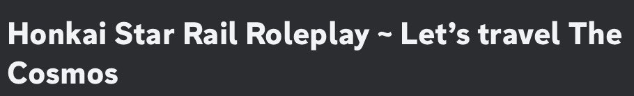 A hsr discord rp as been made! Honkai: Star Rail | HoYoLAB