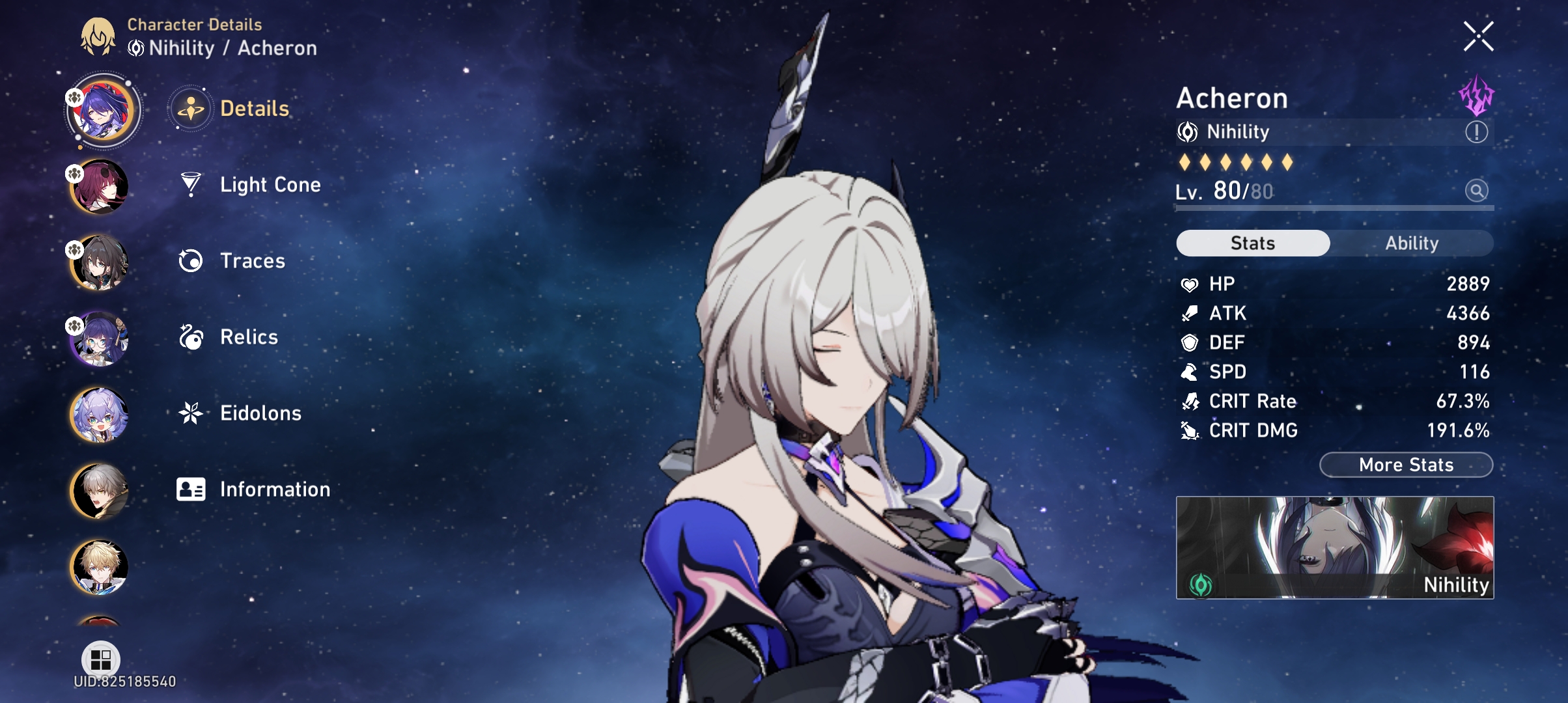 my current Acheron build (´^ω^`) Honkai: Star Rail | HoYoLAB