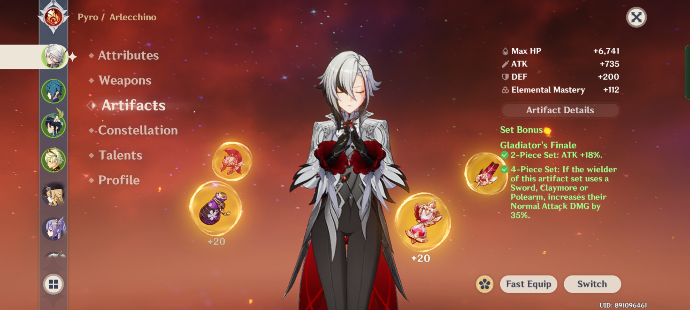 Arlecchino Stats 2.0 Genshin Impact | HoYoLAB