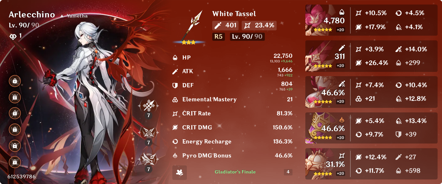 How’s My Arlecchino Build?!? Genshin Impact | HoYoLAB