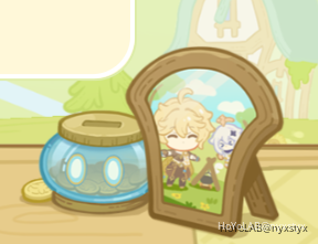 The traveler and Paimon's cute picture frame Genshin Impact | HoYoLAB