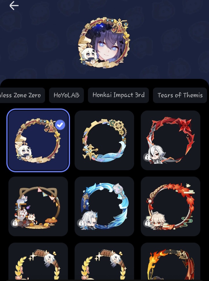 Where's Lyney avatar frame- Genshin Impact | HoYoLAB