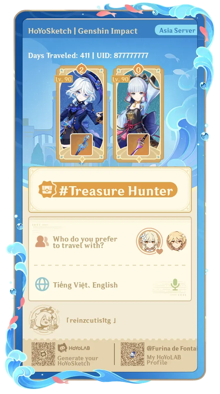 UID: 877777777🤫🧏 Genshin Impact | HoYoLAB