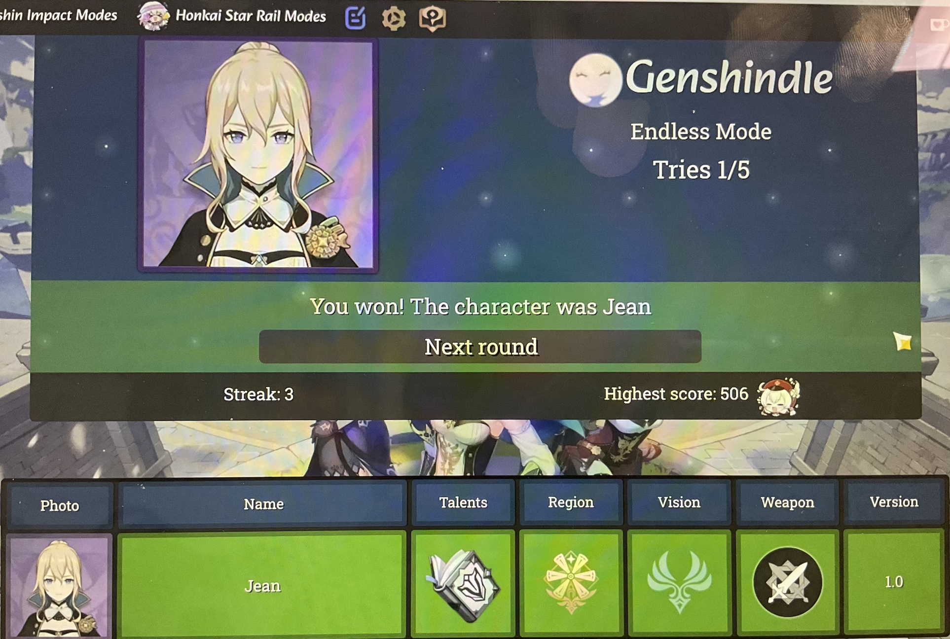 Show me your highest genshindle streak~ Genshin Impact | HoYoLAB