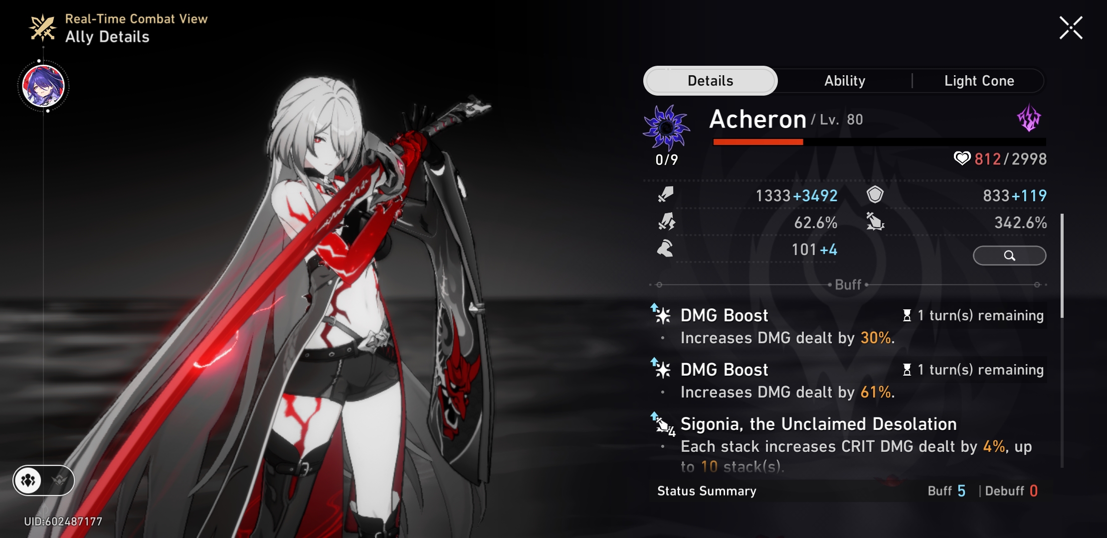 comparing damage between low crit rate & high crit rate. True Acheron damage ♡ Honkai: Star Rail ...