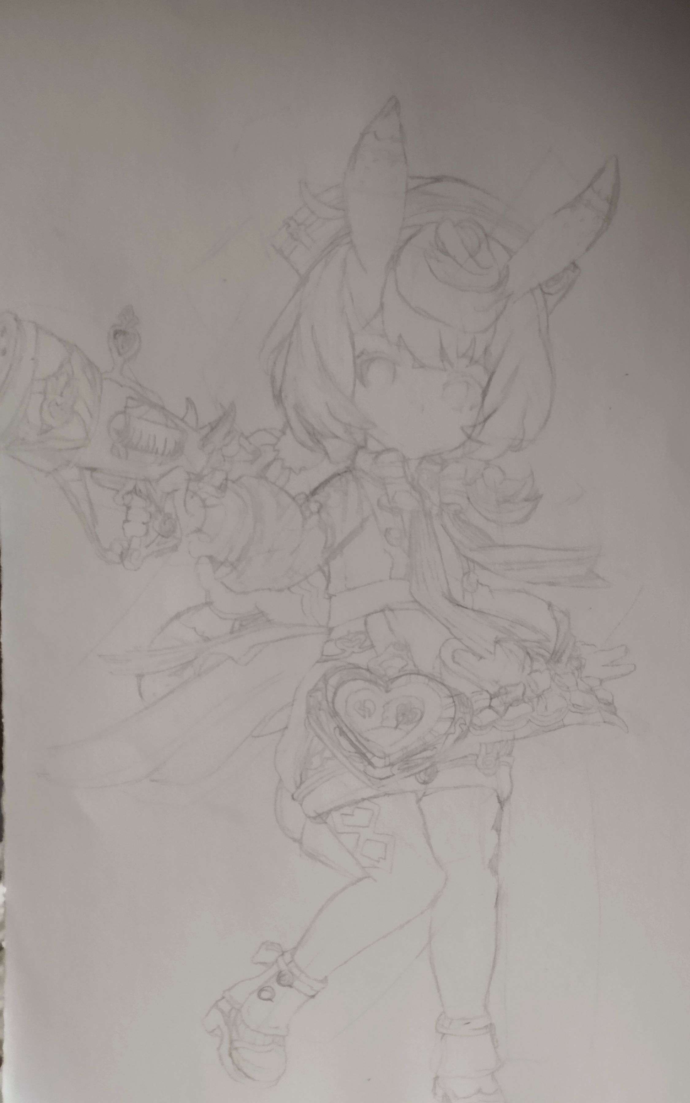 voici les étapes du dessin de Singwinne, le stylo à un peu gâché le ...