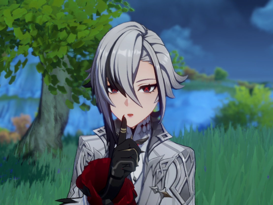 Arlecchino shush pose Genshin Impact | HoYoLAB