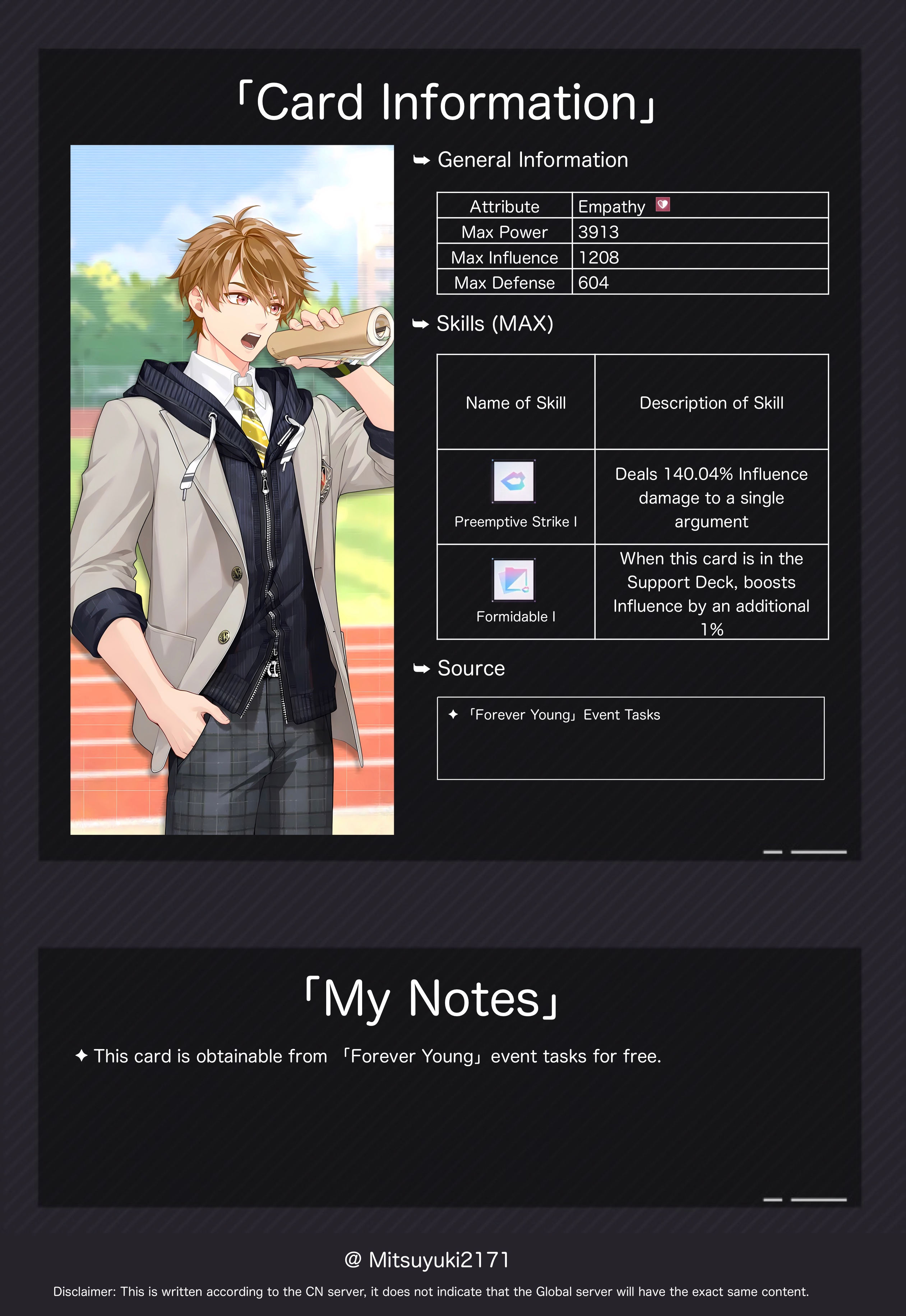 Luke【R • Empathy • 心动秩序】Card Information + HD Wallpaper Edits Tears of ...