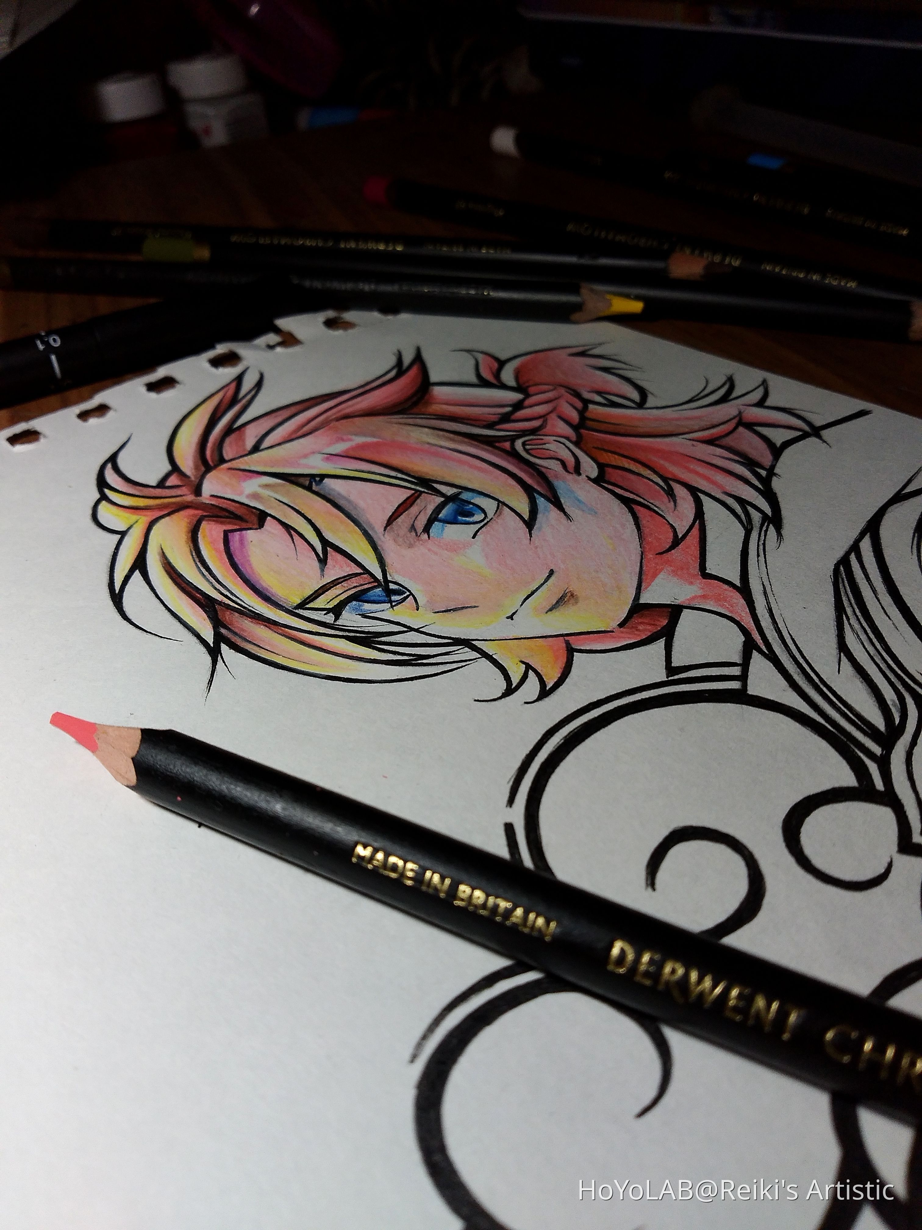 Albedo Art work progress day 2 Genshin Impact | HoYoLAB