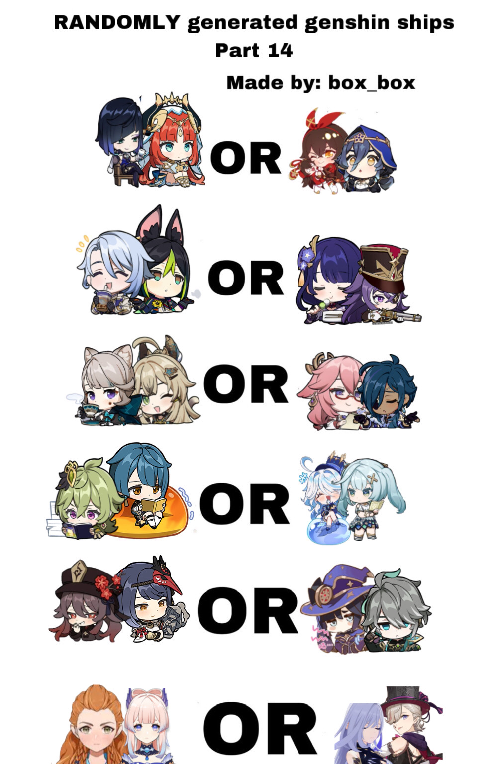 Randomly generated genshin ships, part 14 Genshin Impact | HoYoLAB