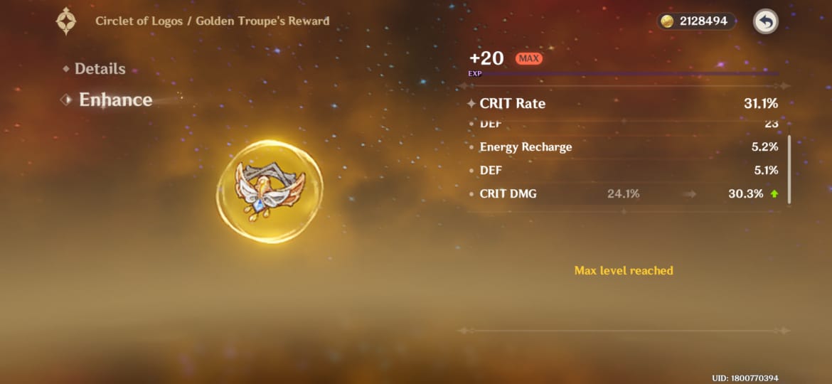 First artifacts which role only in cr 🐝 Genshin Impact | HoYoLAB