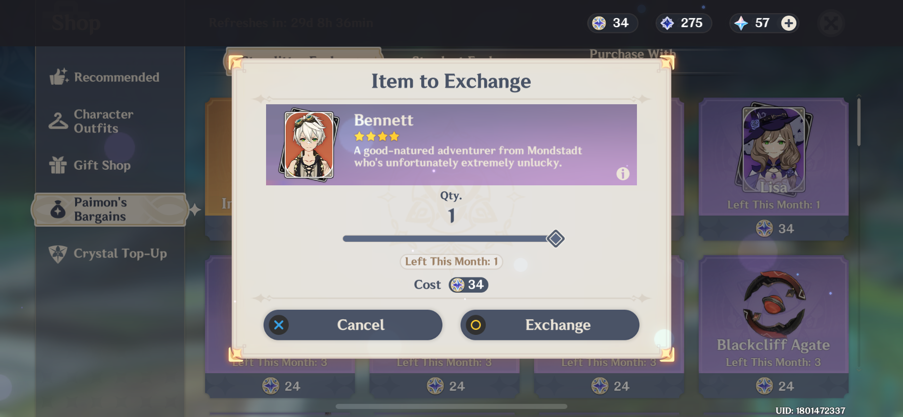 Finally c1 bennett after all my sufferings and grindings Genshin Impact ...