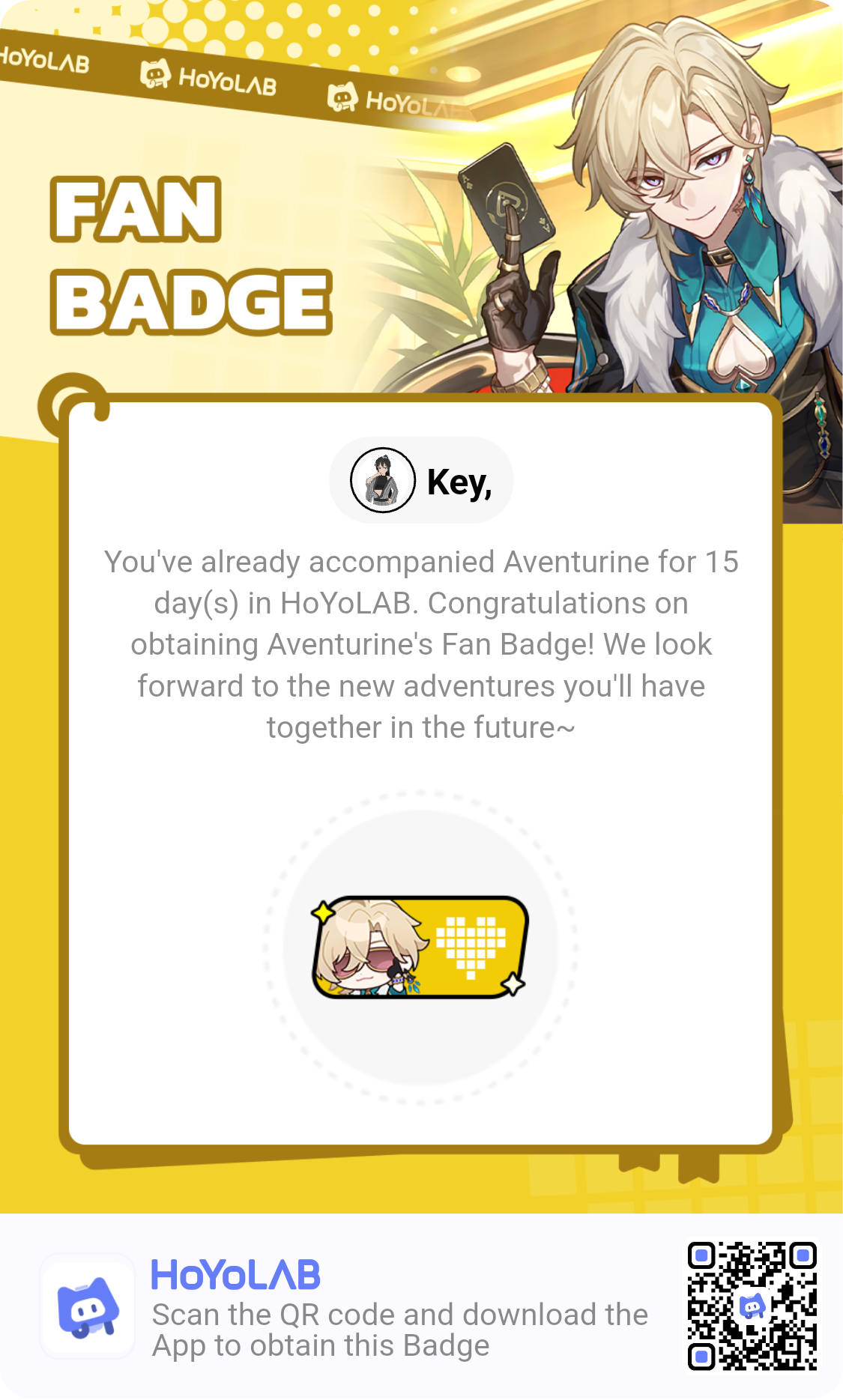 Yey! Finally got Aven badge perma! Honkai: Star Rail | HoYoLAB
