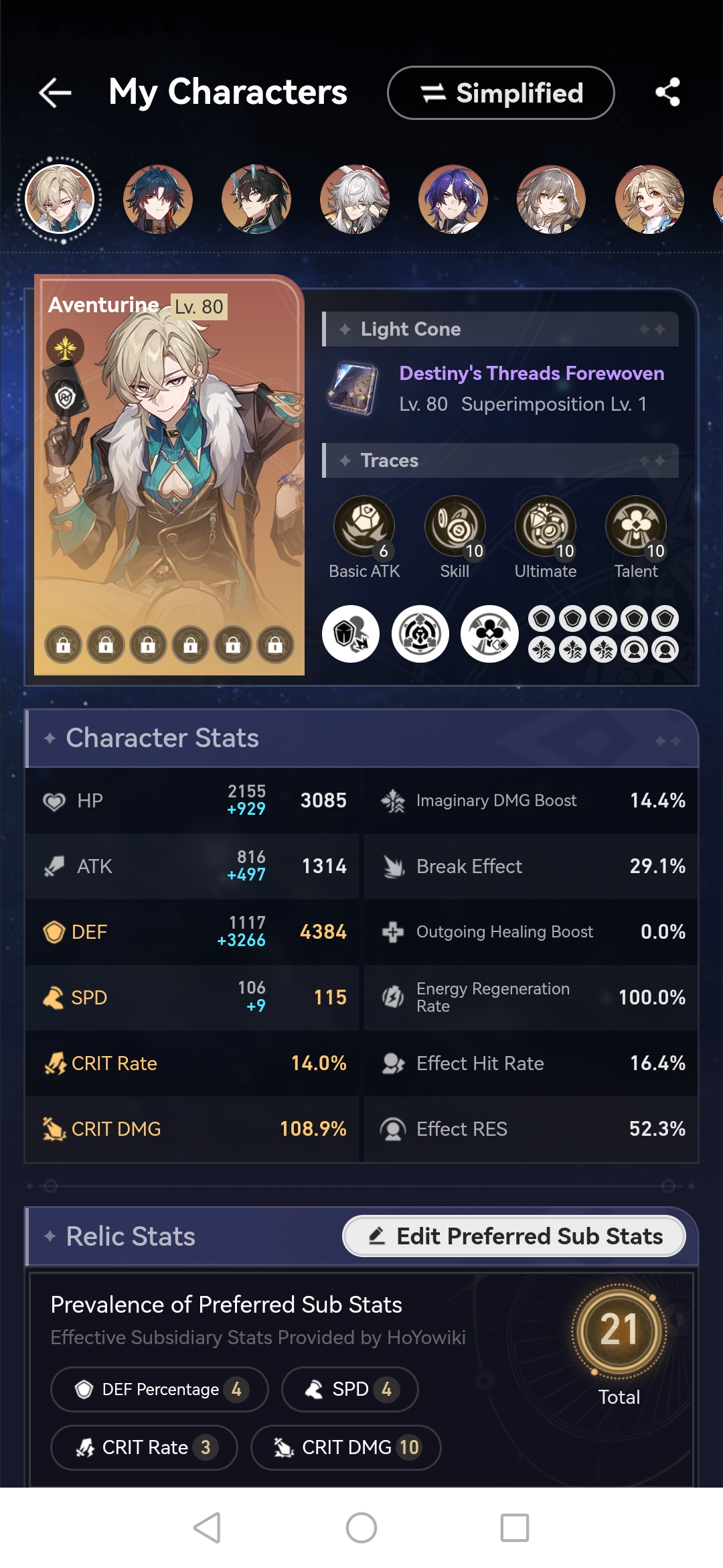 Aventurine build Honkai: Star Rail | HoYoLAB