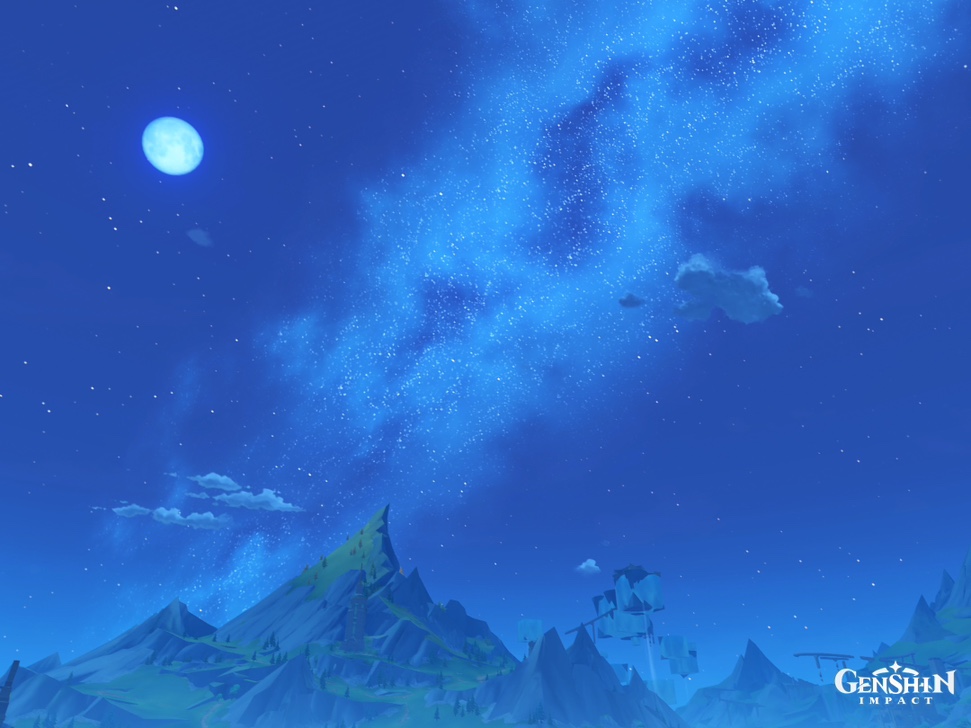 Beautiful night sky Genshin Impact | HoYoLAB