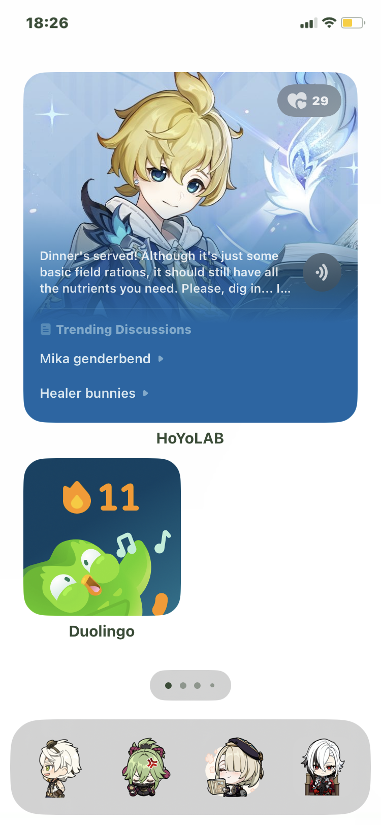 My updated home screen Genshin Impact | HoYoLAB