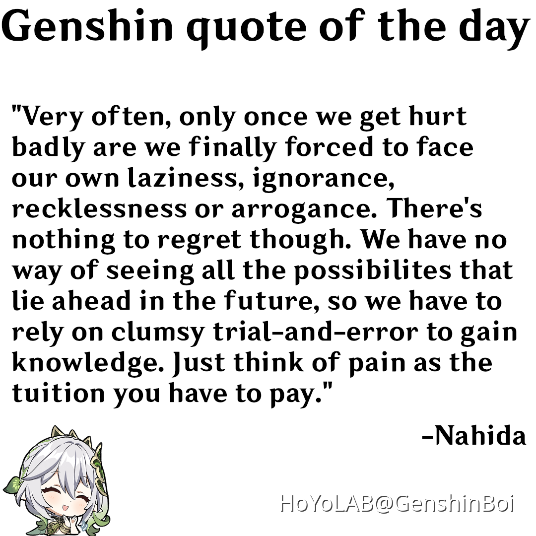 The genshin quote of the day Genshin Impact | HoYoLAB