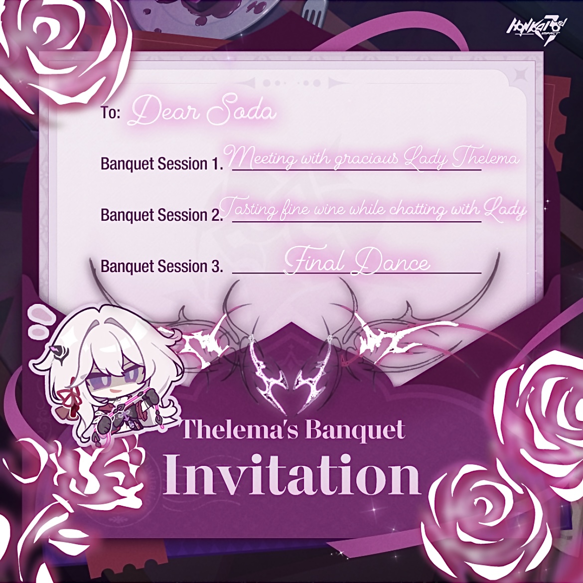 Thelema’s Banquet Invitation Honkai Impact 3rd | HoYoLAB