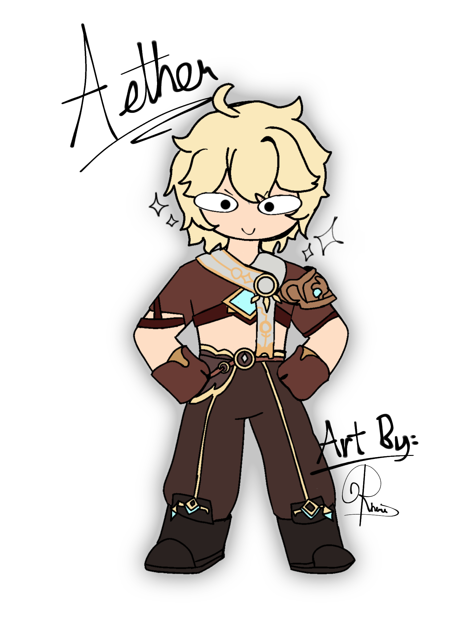 Aether fanart 🐰 Genshin Impact | HoYoLAB