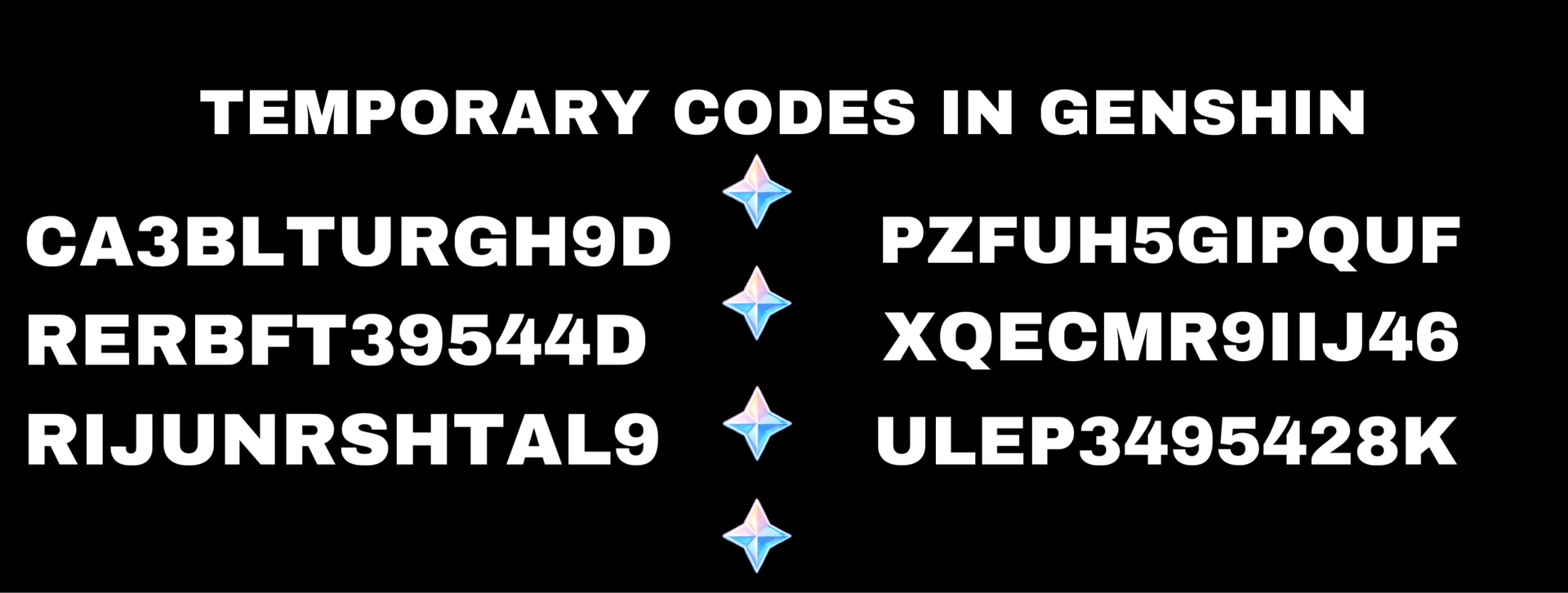 TEMPORARY CODES FOR GENSHIN IMPACT Genshin Impact | HoYoLAB