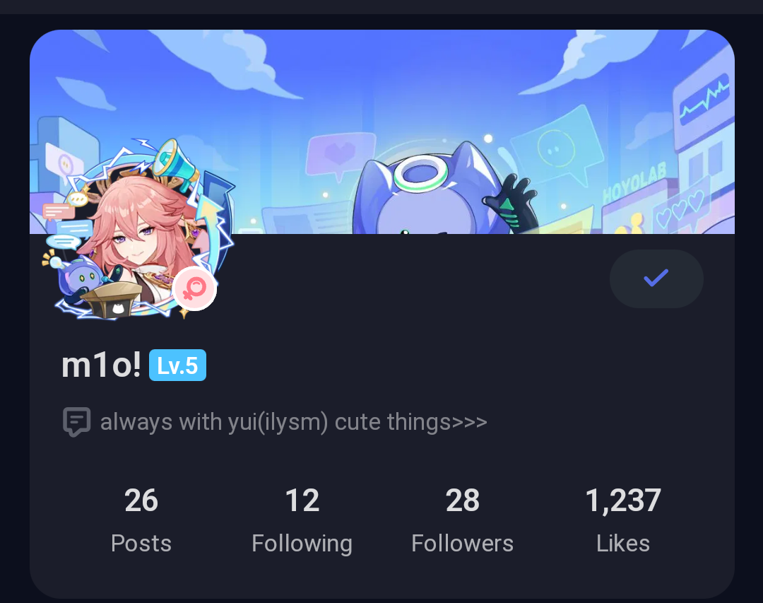 Doing this very late but follow m1o! | HoYoLAB