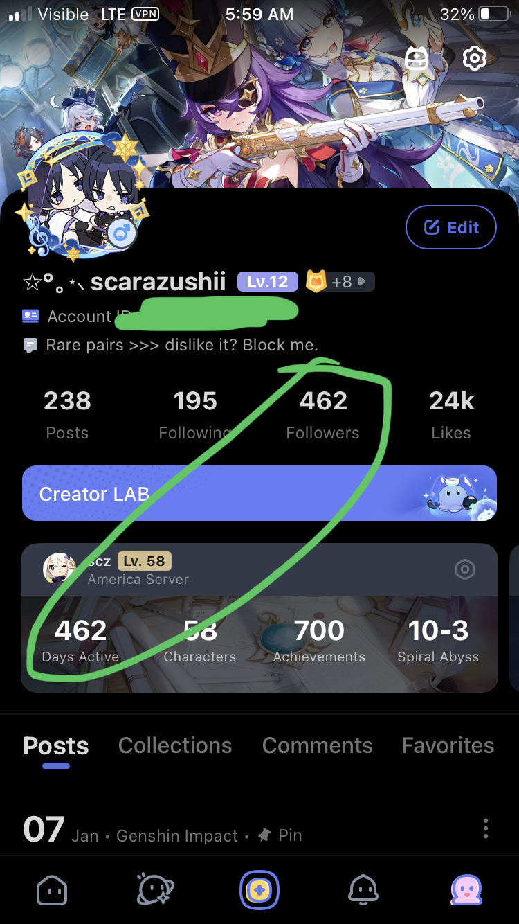 Random post + fan badge Genshin Impact | HoYoLAB