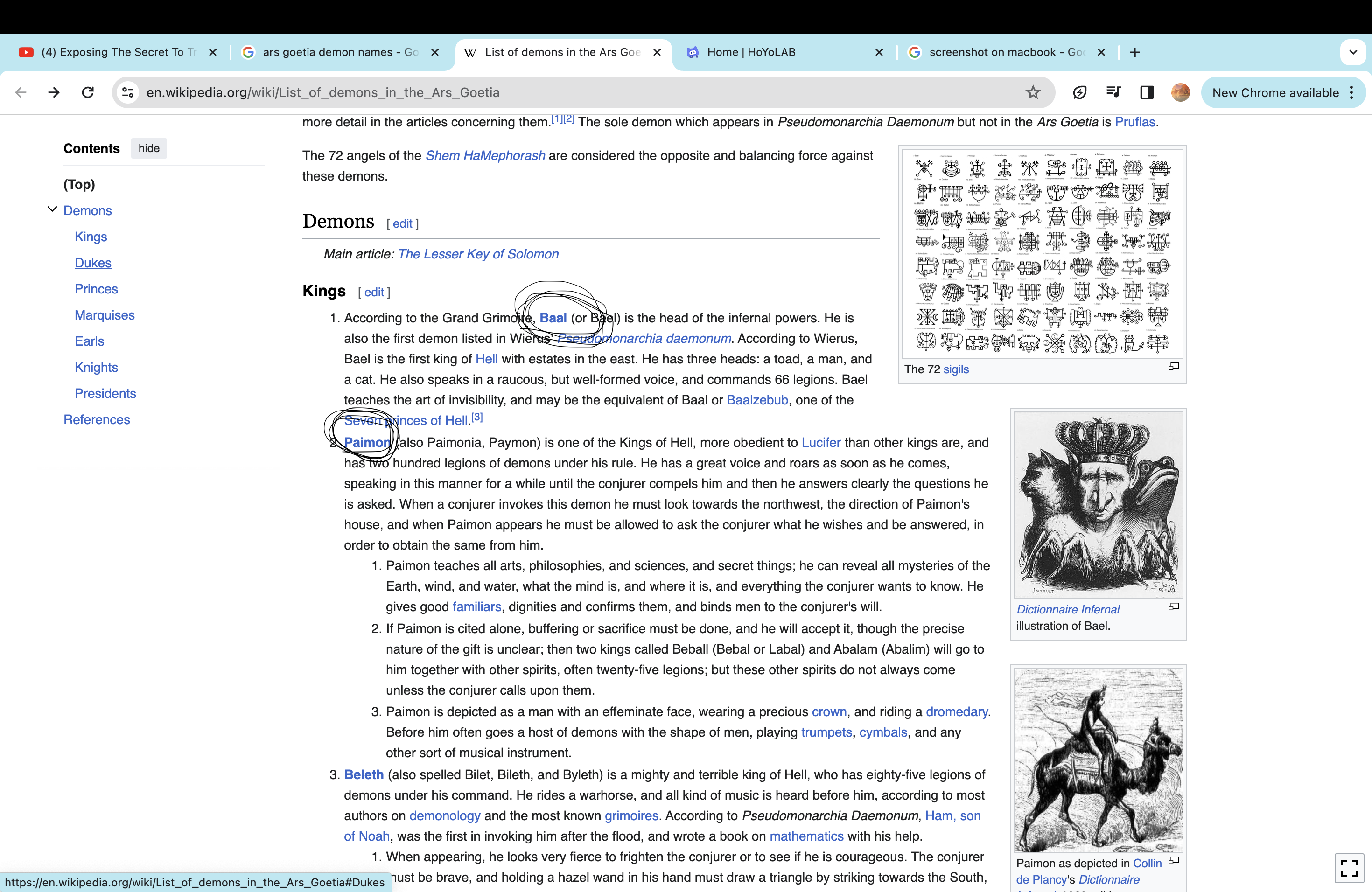 Archons from genshin (+paimon) have the names of demons in the Ars ...