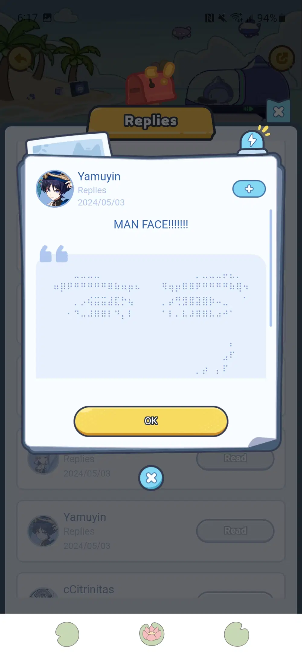 silly copy paste face