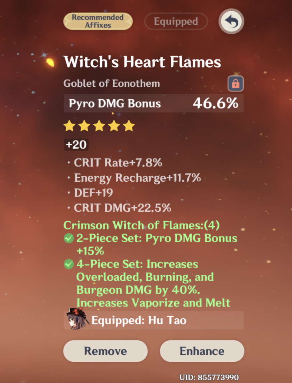 my best pyro in set goblet Genshin Impact | HoYoLAB